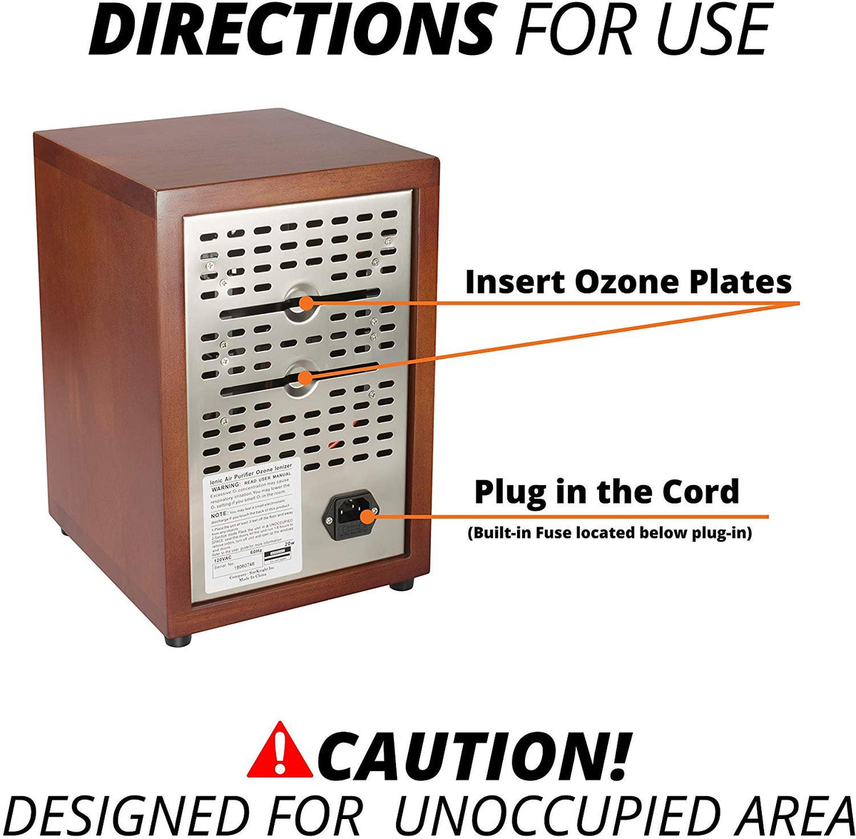 Mammoth Cherry Wood Adjustable Home Ozone Purifier ozonenator